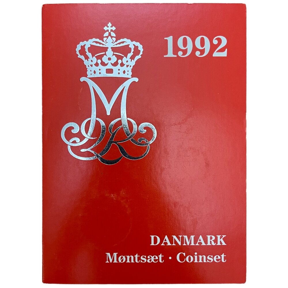 Дания, набор монет регулярного выпуска 25, 50 эре, 1, 2, 5, 10, 20 крон "Danmark coinset" 1992 г.