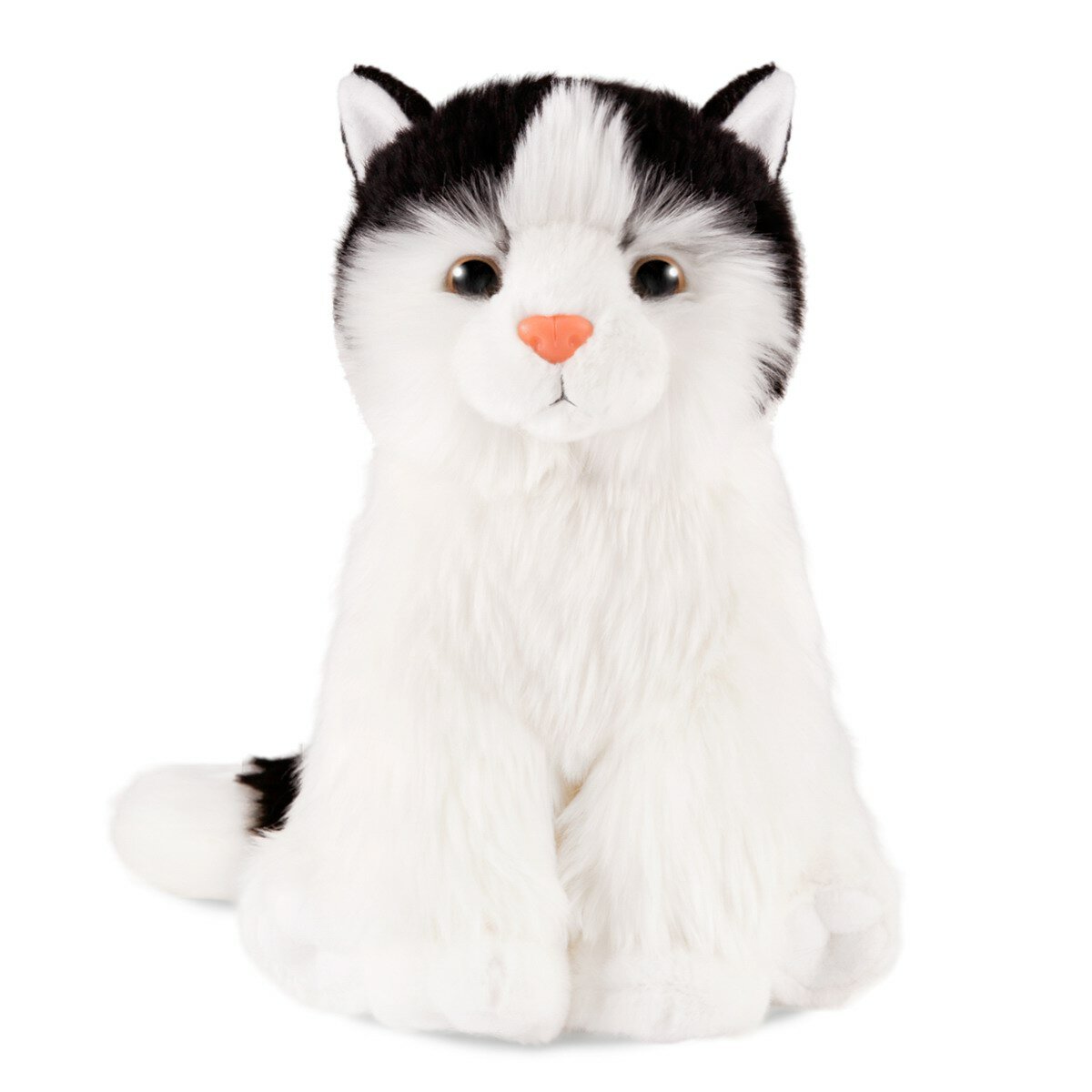 Мягкая Игрушка Maxitoys Белый Котик с чёрной мордочкой 25 см ML-SO-130222-25-17