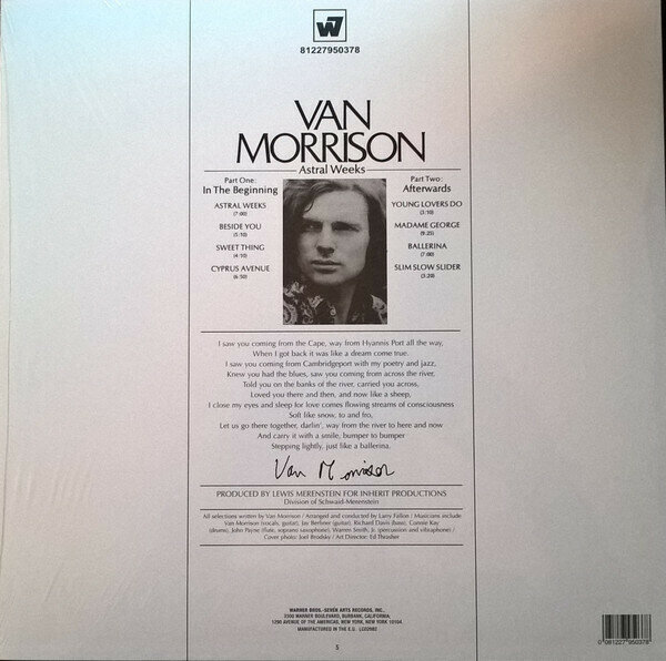 Виниловая пластинка Van Morrison "Astral Weeks" Lp — фото 1