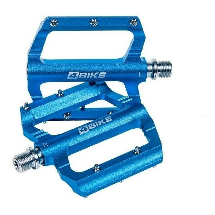 Педали 4BIKE K315SBLUE, синие, 116х98х16 мм, промподшипники