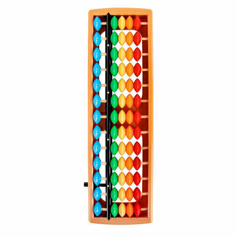 Счеты Абакус (соробан) радужные юнландия «Ментальная арифметика», 13 разрядов кнопка обнуления