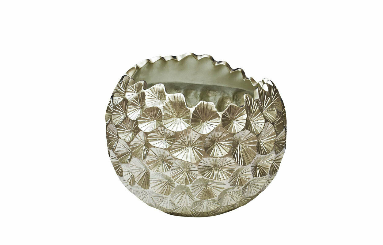 Кашпо цвет серебро, Garda Decor