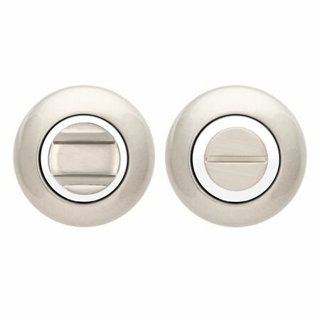 Фиксатор двери Code Deco поворотный механизм, матовый никель, круглая розетка, металлический (WC-1403-NIS)