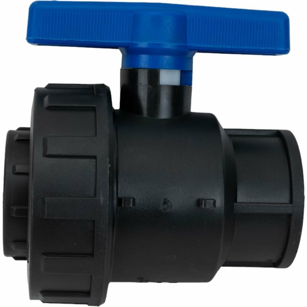 Компрессионный шаровой кран Valfex ПНД ВН/ВН резьба разборный 1 1/4"- 1 1/4", транспортирования воды