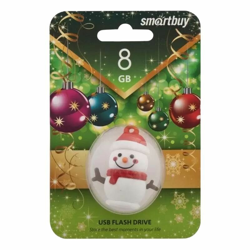 USB Flash накопитель SmartBuy "Новогодняя серия, Снеговик" 8GB USB 2.0