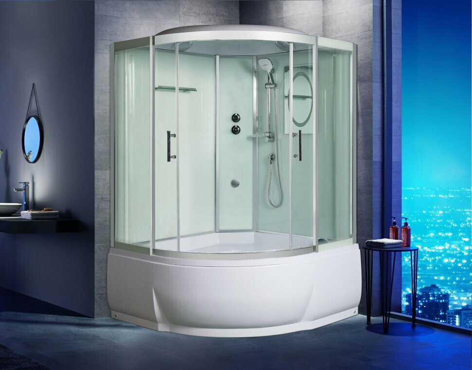 Душевая кабина WeltWasser Emmer 12055-2 120х120 стекло прозрачное, профиль хром