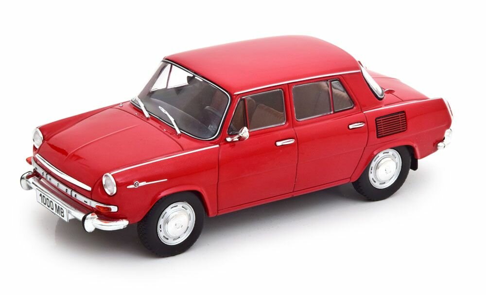 SKODA 1000 MB 1969 Red, масштабная модель коллекционная