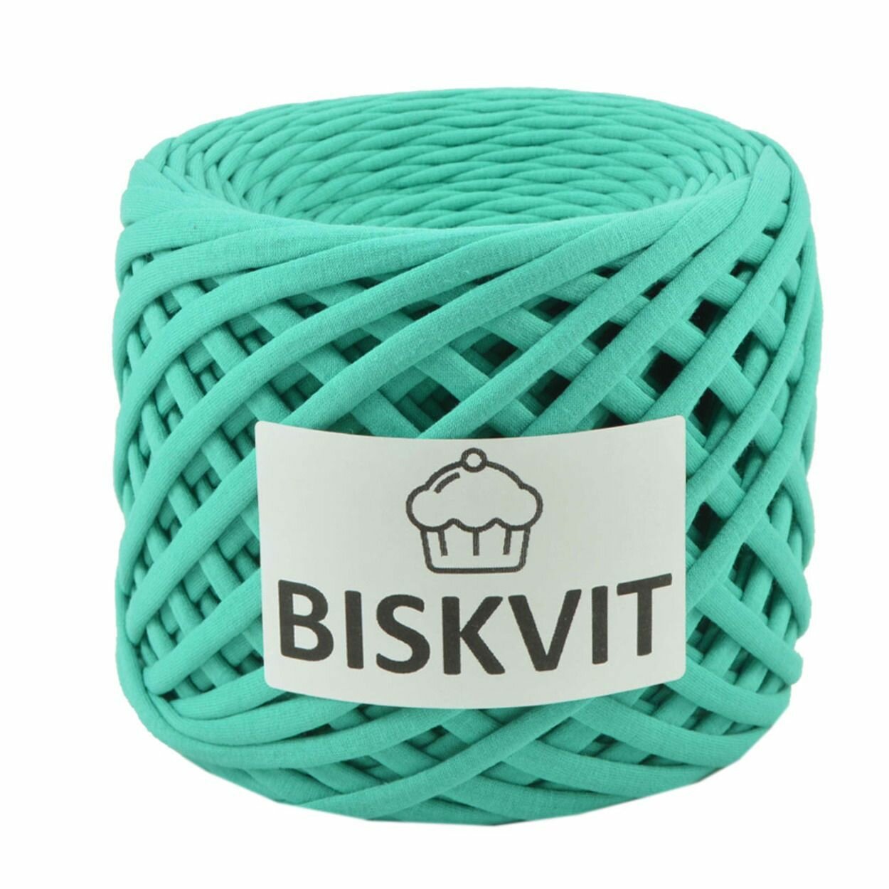Трикотажная пряжа Biskvit (Бисквит) цвет Ментол, 330гр. 100м. (100% хлопок), 1 моток.