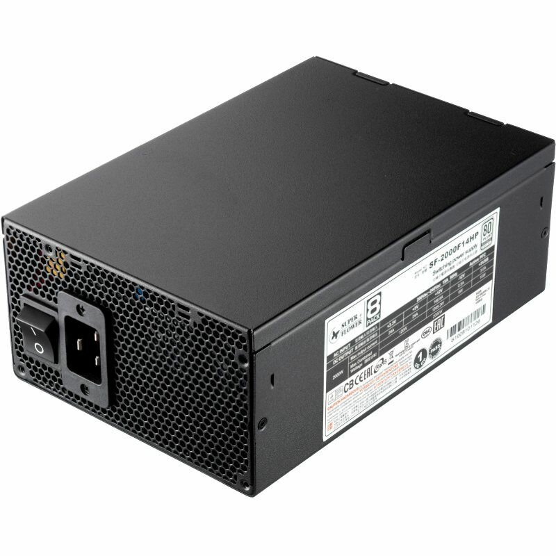 Блок питания Super Flower Leadex Platinum 2000W (SF-2000F14HP), 2000 Вт, АТХ, 20 + 4 pin, черный