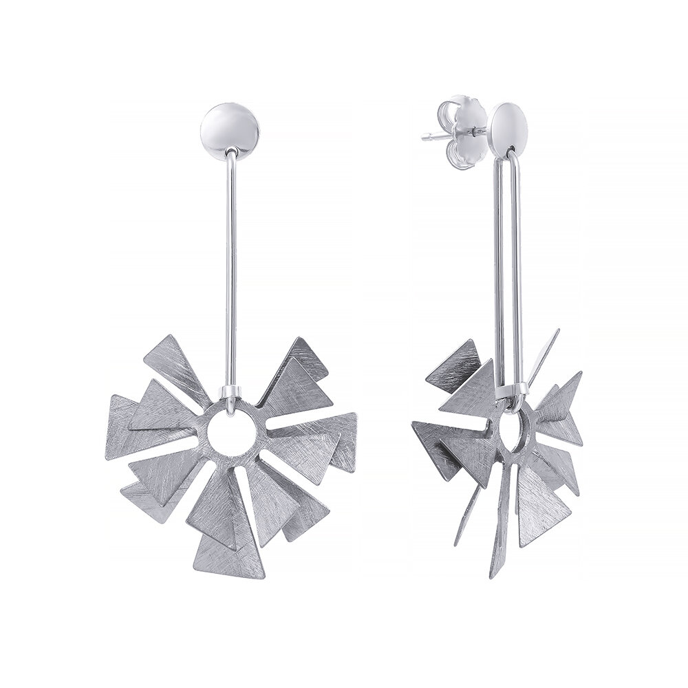 Серьги ELEMENT47, серебро, 925 проба