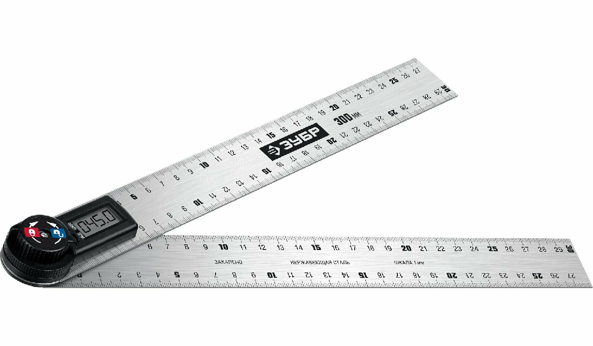 ЗУБР 300 мм, Электронный транспортир-угломер, Профессионал (34296) (34296)