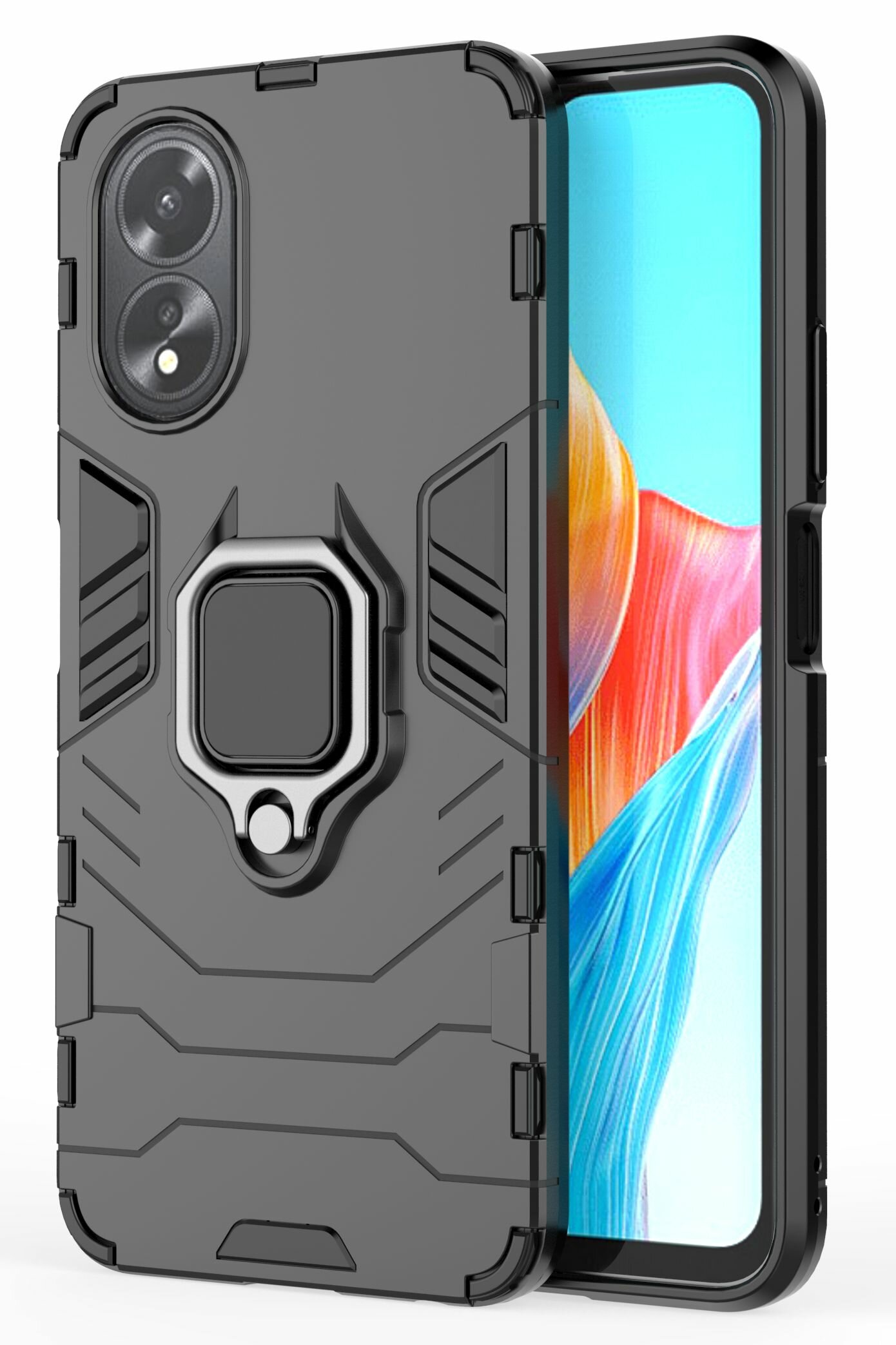 Чехол противоударный для Oppo A18 и Oppo A38 4G / Оппо А18 и Оппо А38 4G (Черный)