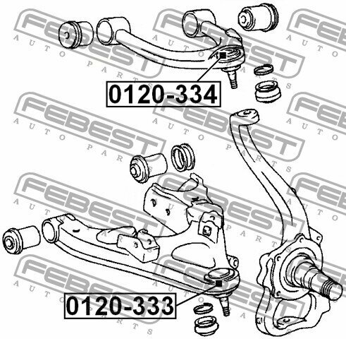 Опора шаров. перед. верхн. рыч. TOYOTA LAND CRUIS 100, 0120334 FEBEST 0120-334