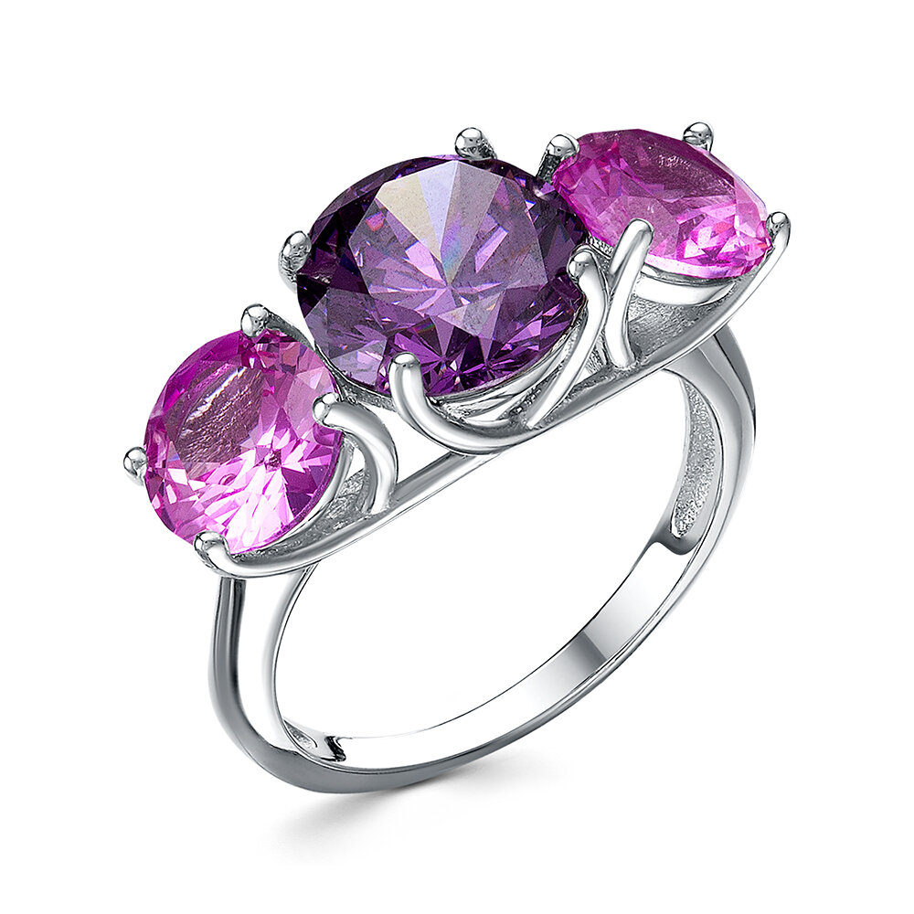 Кольцо, серебро, 925 проба, стекло