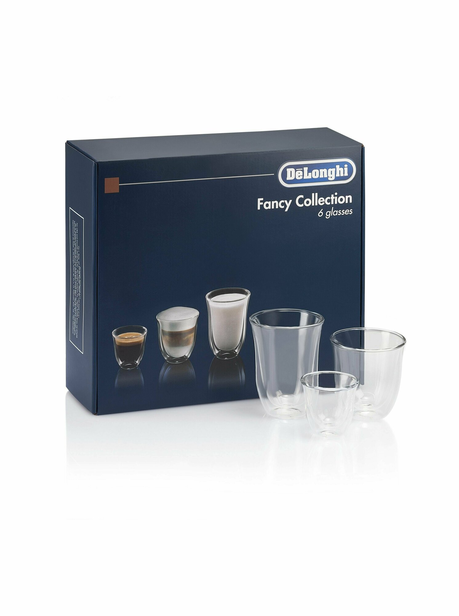 Набор чашек DeLonghi DLSC302 для кофе и чая, 6 шт