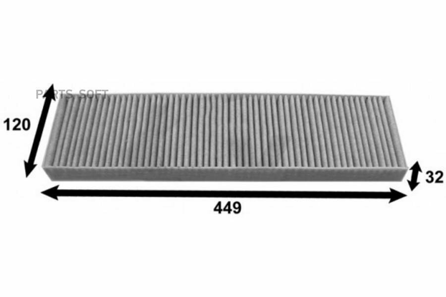 Фильтр салона MINICooperR56R55R57R55 MUER56 MUER57 MUER60R58R59R61F602005 AZUMI арт. ac32140