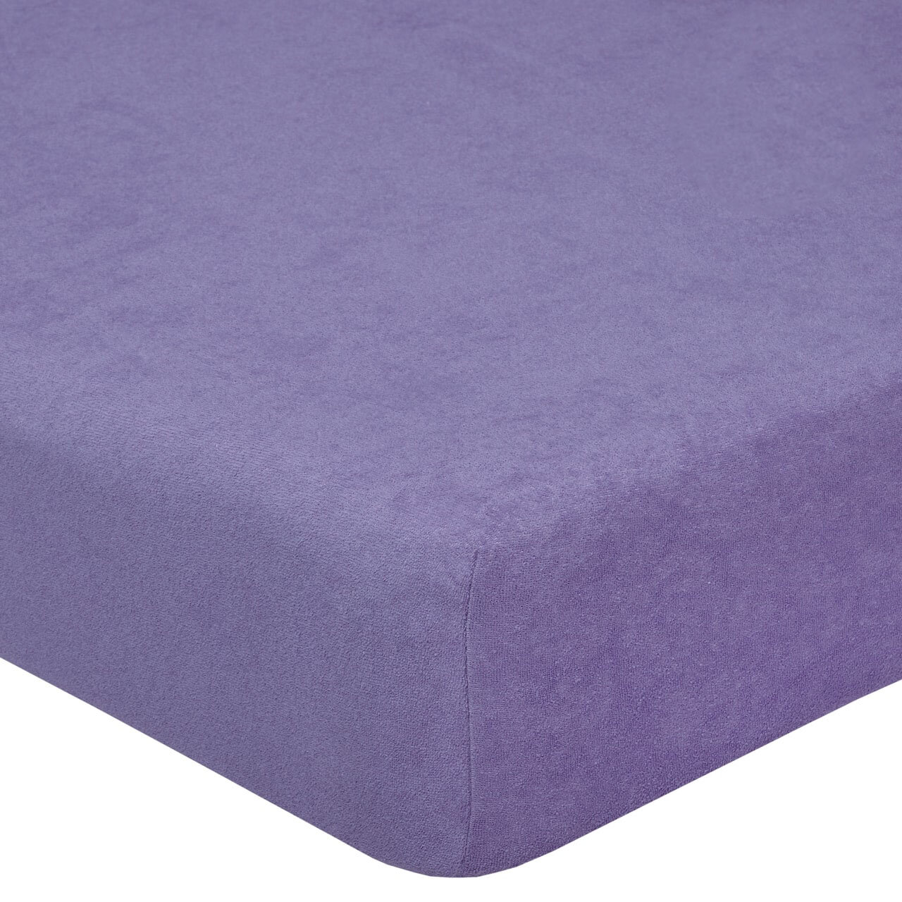 Простыня махровая на резинке АртПостель Однотонная, трикотаж , 200 х 200 x 20 см, сирень, артикул 276