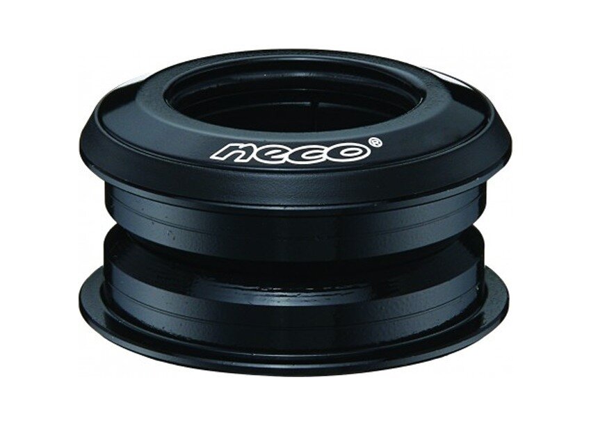 Рулевой набор велосипедный для колонки H172 1-1/8" ZS44/28.6 ZS44/30 полуинтегрированный безрезьбовой, картридж подшипники, чашки алюминий, черный NECO