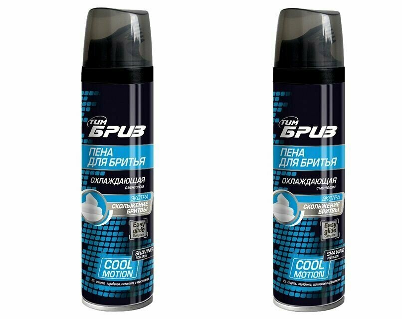 ТимБриз Пена для бритья,"Охлаждающая", с ментолом,200мл, 2 штуки