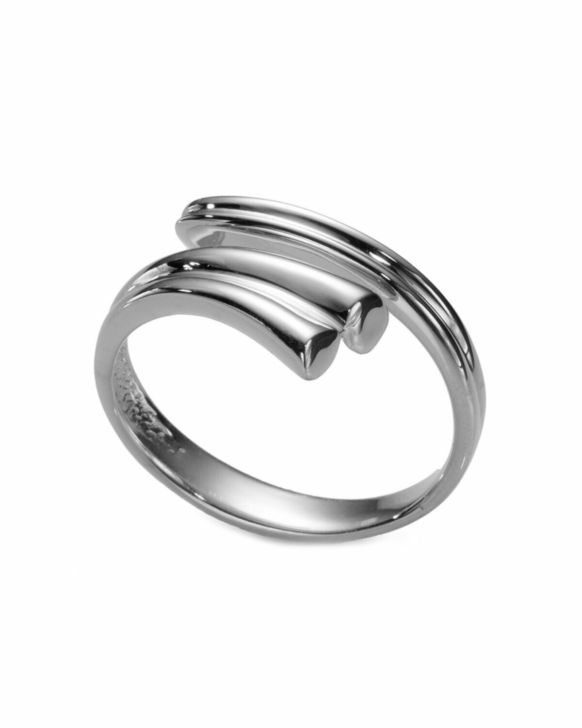 Кольцо разъемное, тонкое, серебро, 925 проба, родирование