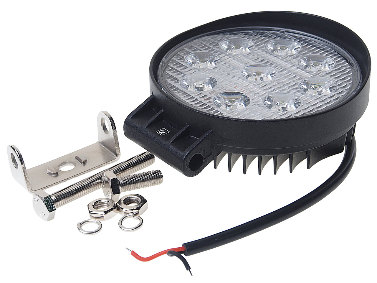 Фара рабочего света круглая 115х130x45мм 27W 9LED (дальний свет) вымпел