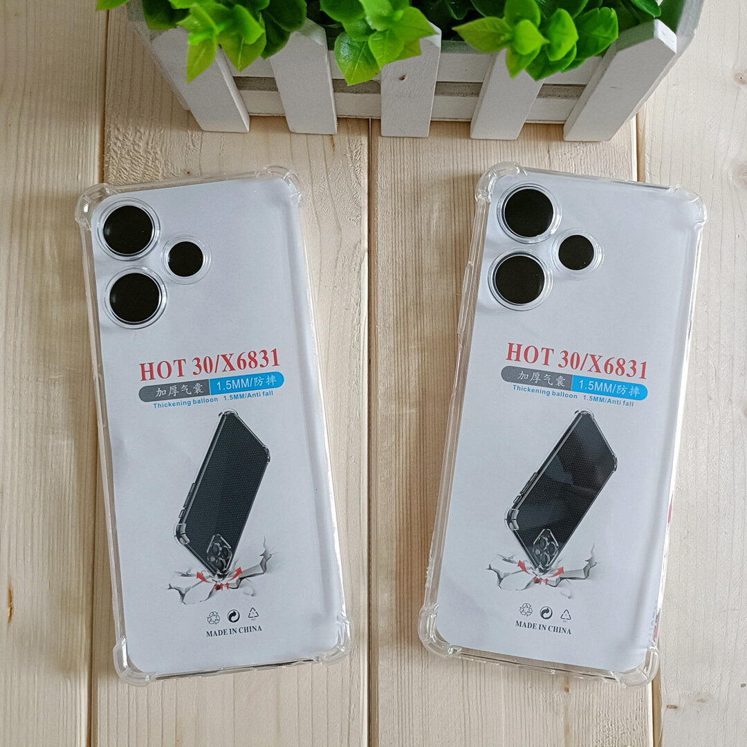 Чехол задняя-панель-накладка-бампер MyPads Tocco для Infinix Hot 30 с усиленной защитой углов противоударный, прозрачный