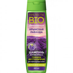 Набор из 3 штук Шампунь для волос прелесть БИО 400мл шампунь-антистресс Крымская лаванда