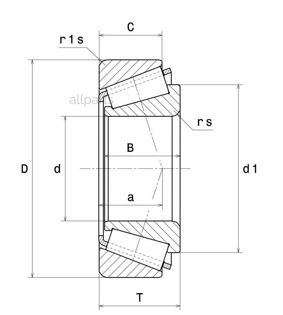 FAG 32216A Подшипник ступицы задний MAN/MB/SCANIA /80x140x38mm FAG 32216A