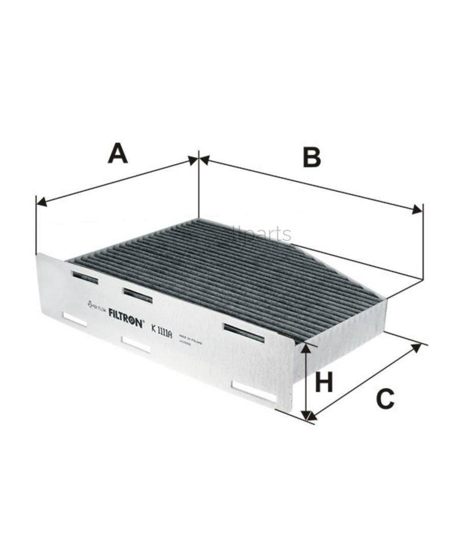 FILTRON K1111A Фильтр салонный, угольный FILTRON K1111A
