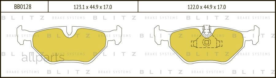 BLITZ BB0128 Колодки тормозные дисковые BMW 5 (E39) 95->