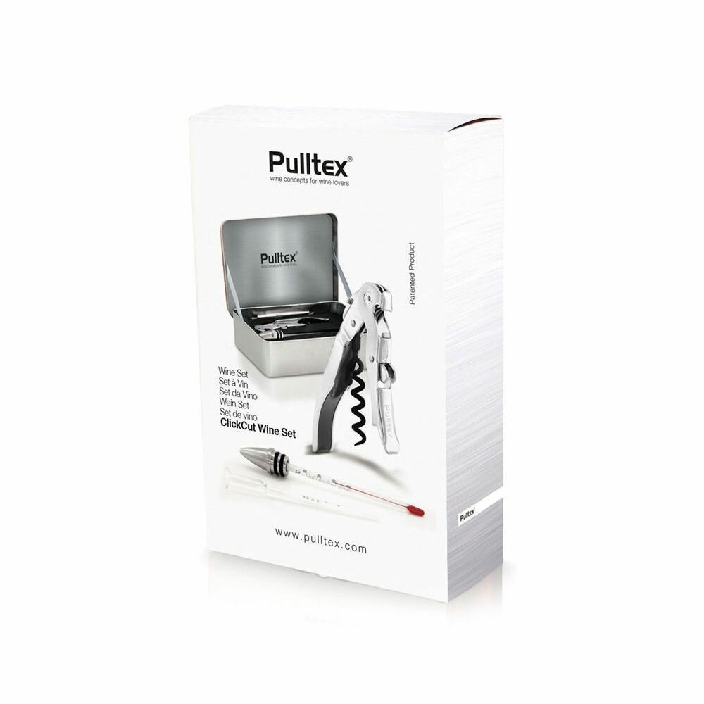 Набор Pulltex Wine Set, штопор, термометр, спиртомер, серебристый — фото 1