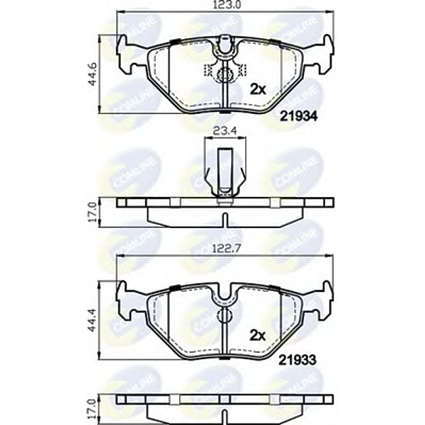 COMLINE CBP01024 (1020321 / 34211164499 / 34211164501) колодки зад BMW (БМВ) e36 / e46