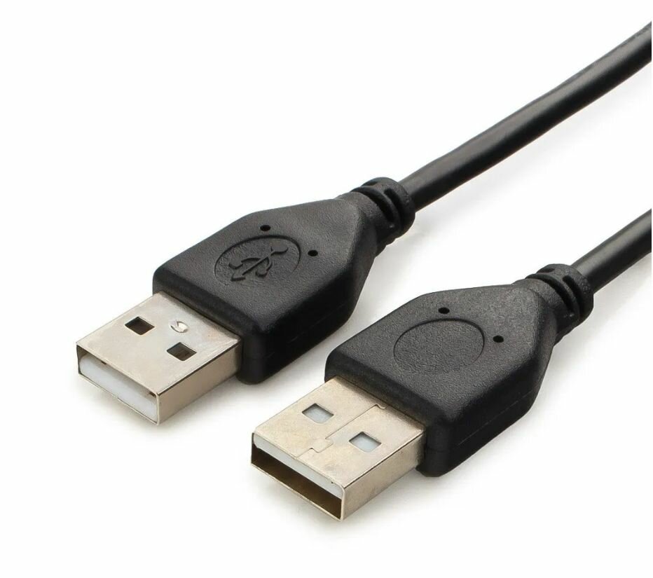 Переходник USB 2.0 AM/AM, длина 1,5 м, черный