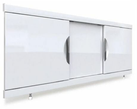 Экран под ванну МДФ Валенсия 140, раздвижной, белый