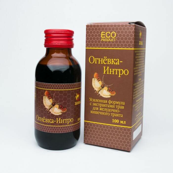 Огневка интро (с экстрактами трав для желудочно-кишечного тракта) 100 мл. (Жива)