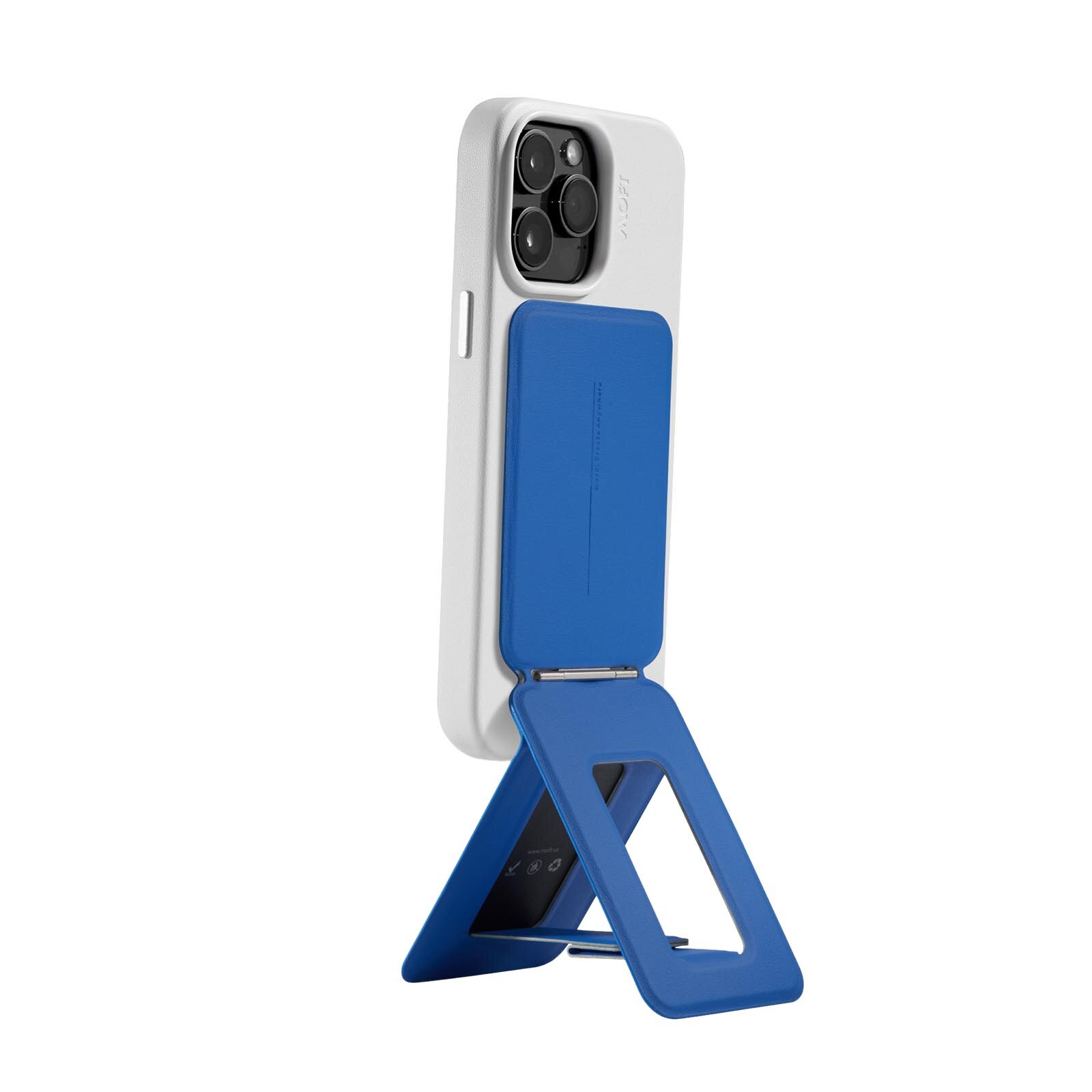 Магнитная подставка MOFT Snap Phone Tripod, трипод для телефона из экокожи, сапфировый синий