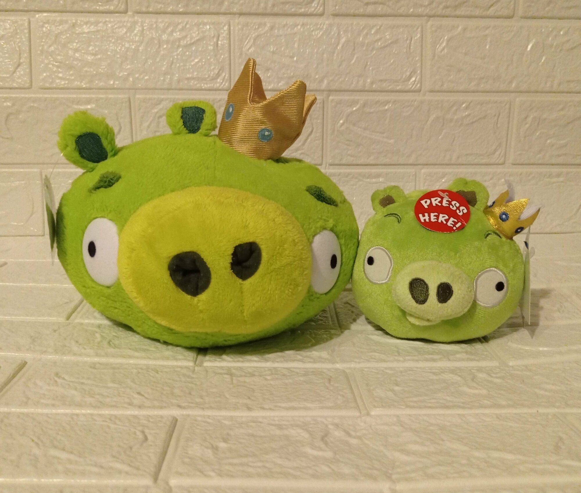 Мягкая игрушка "Angry Birds" король свин 2 штуки, Энгри Бёрдс свинья с короной. Без звука!