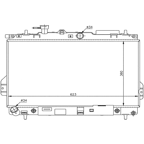 STELLOX 1025307SX (1025307_SX / 25310-17102 / 2531017100) радиатор системы охлаждения акпп Matrix (Матрикс) 1.6 /