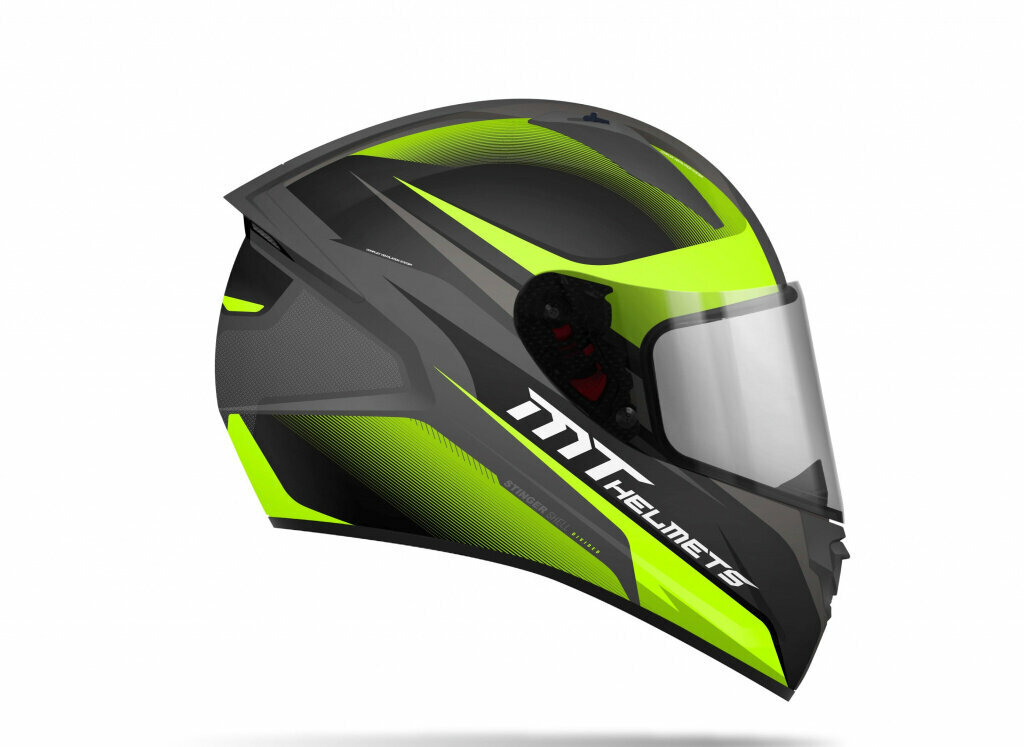 MT Helmets Шлем Stinger Devided Gloss Fluor Yellow XL — фото 1