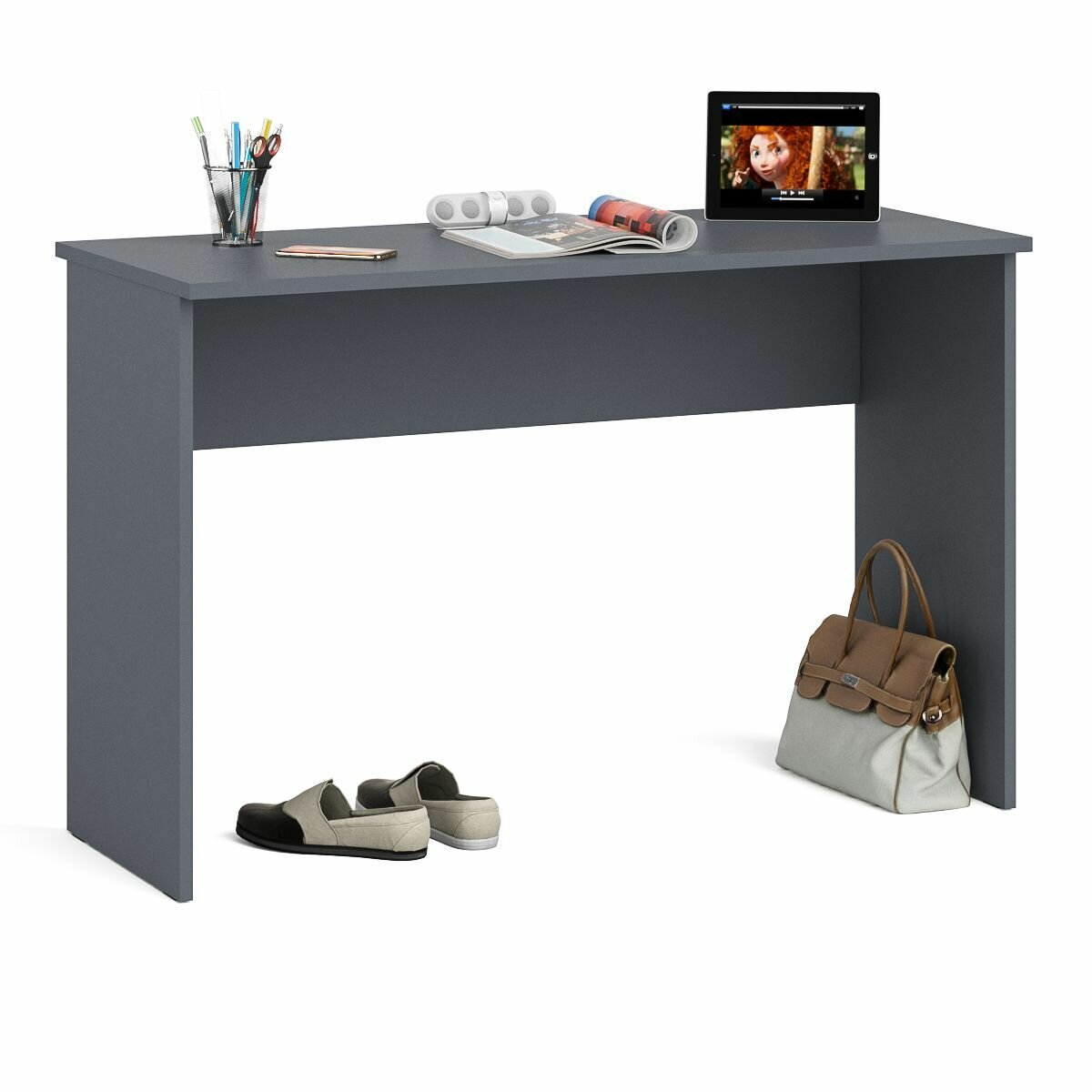 Стол письменный Мори МСП1200.1, компьютерный стол для работы и учебы, стол для школьника и дома 120 см, графит