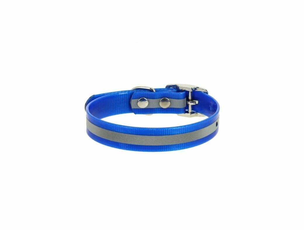 Каскад Ошейник из биотана синий,12 мм х 20-24 см