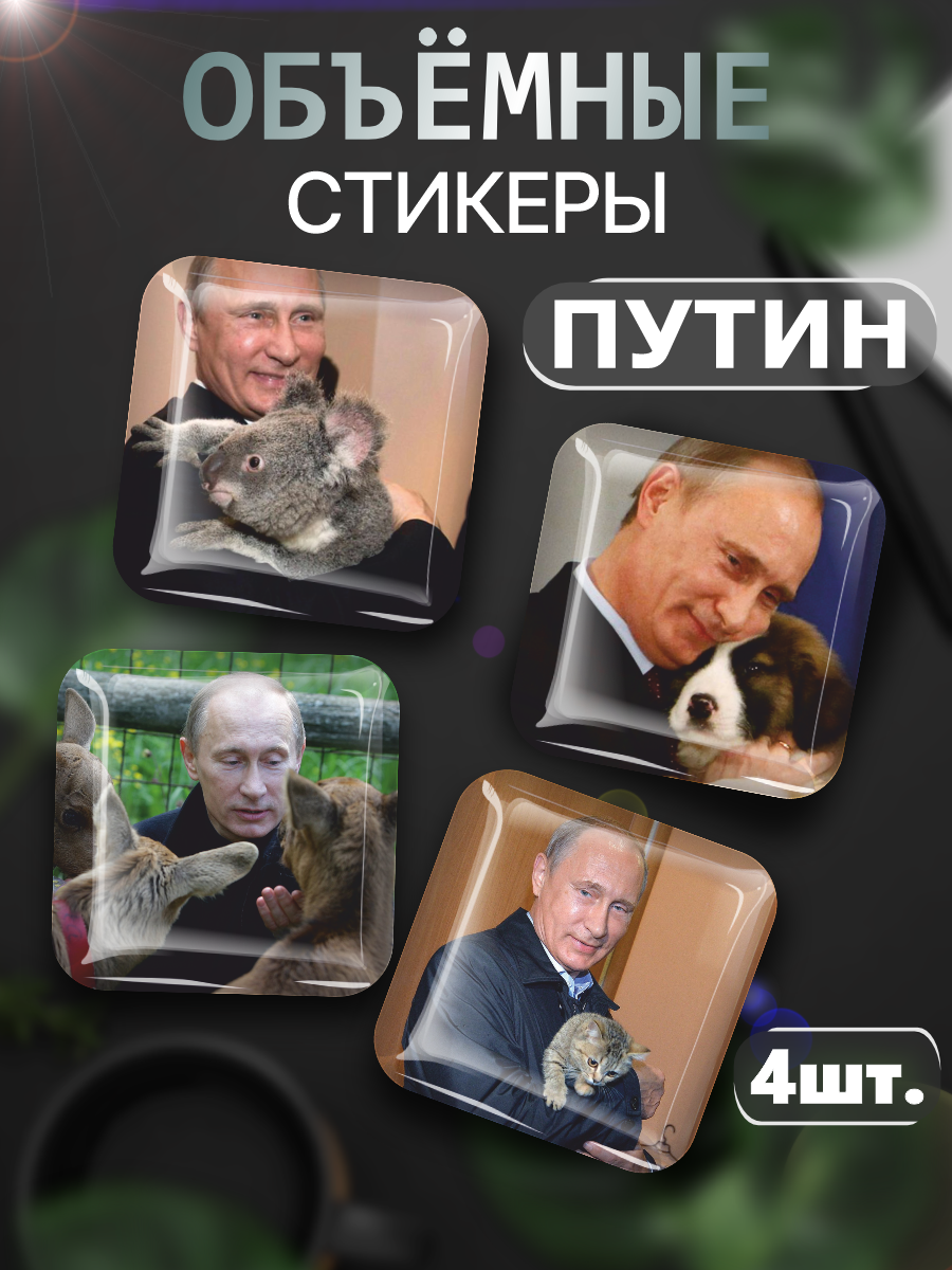 3D стикеры на телефон наклейки Путин