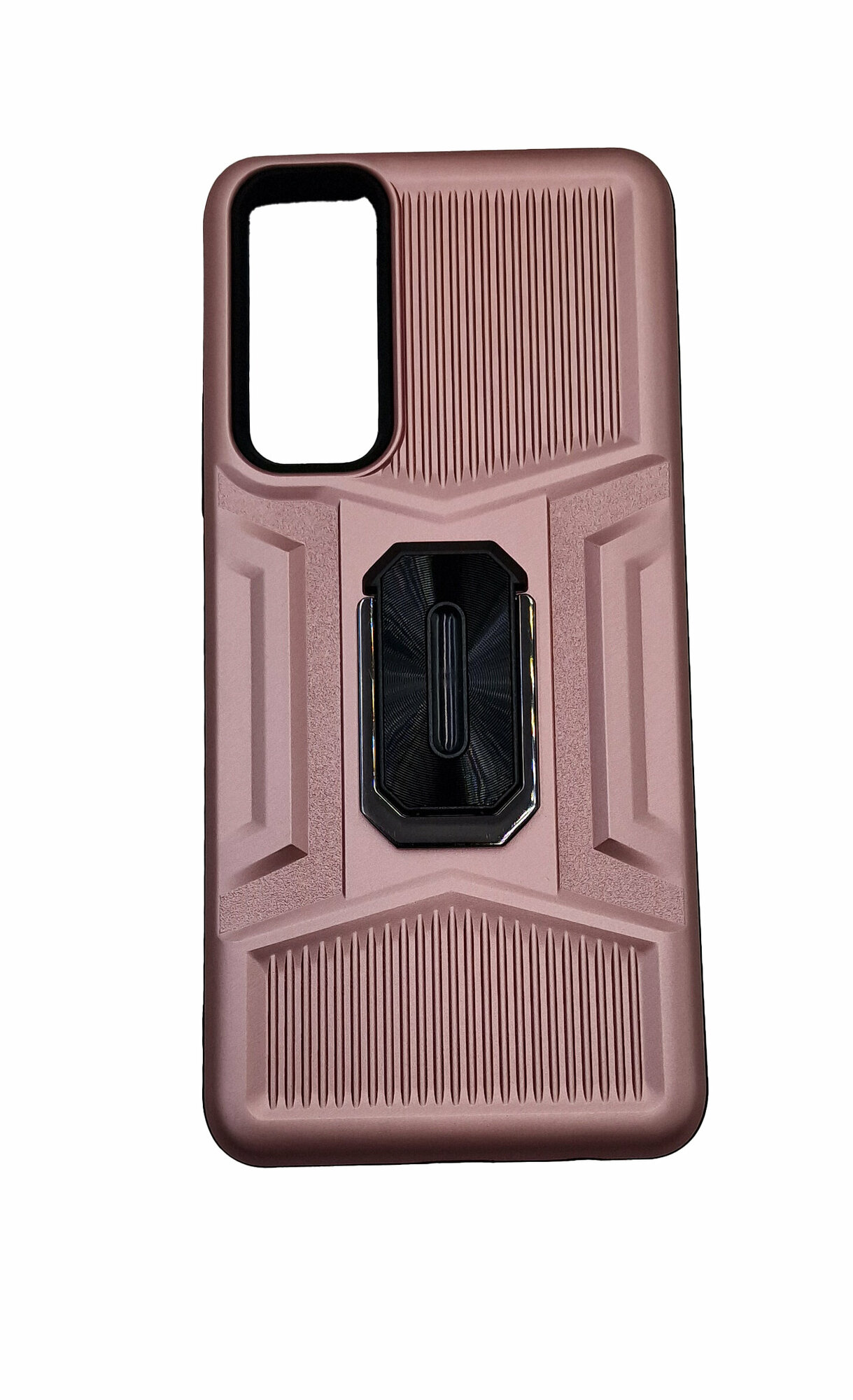 Чехол для Huawei P Smart 2021 противоударный с кольцом розовый