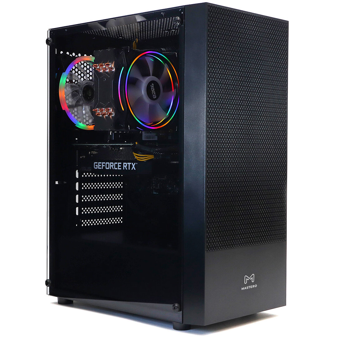 Корпус Mastero GA-01 ATX, Midi-Tower, без БП черный (MST-GA-01-B)