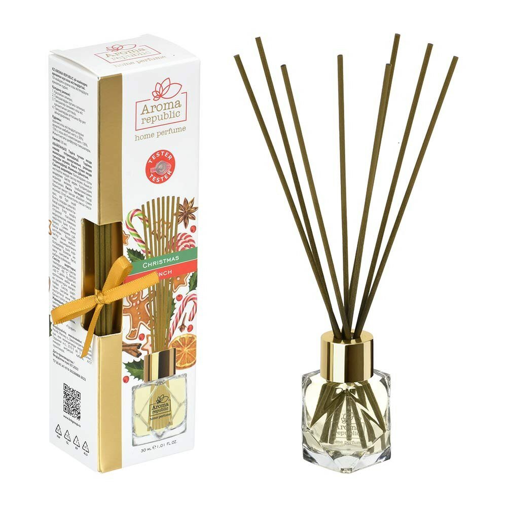 Ароматический диффузор AROMA REPUBLIC в стеклянном флаконе 30 мл Christmas punch 93843