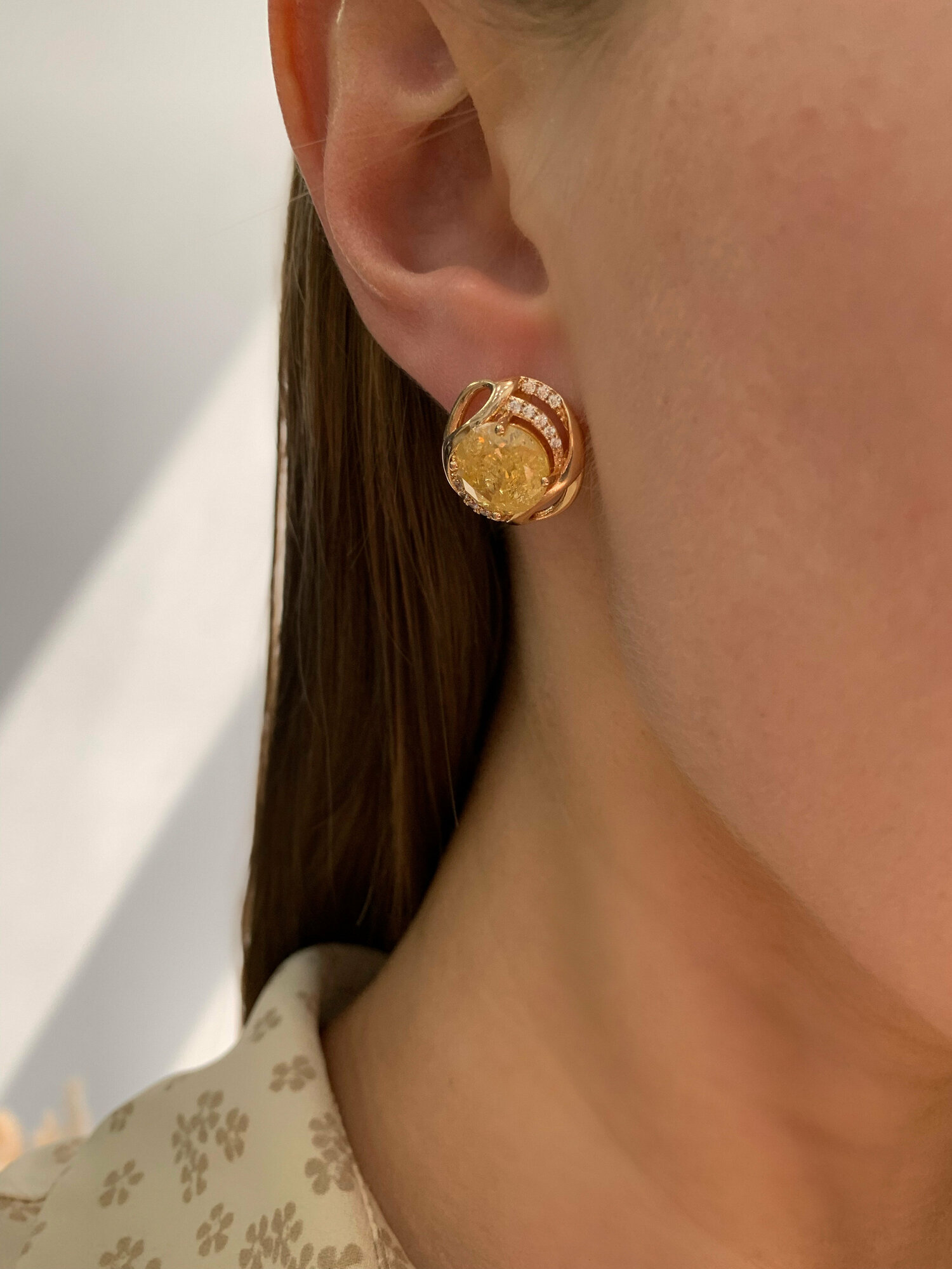 Серьги, циркон