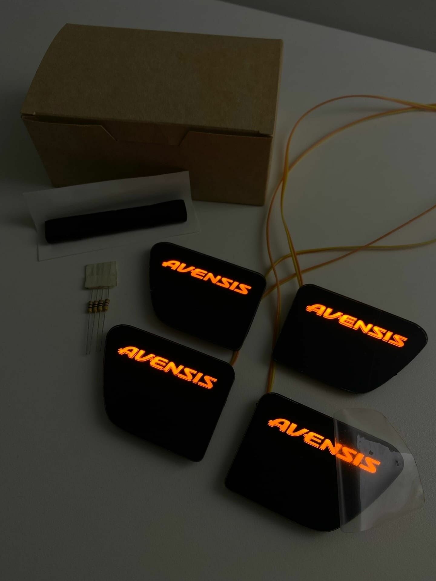 Светодиодная Led подсветка ручек дверей для Toyota Avensis, cалонная подсветка авто, набор декоративных лампочек на Toyota Avensis