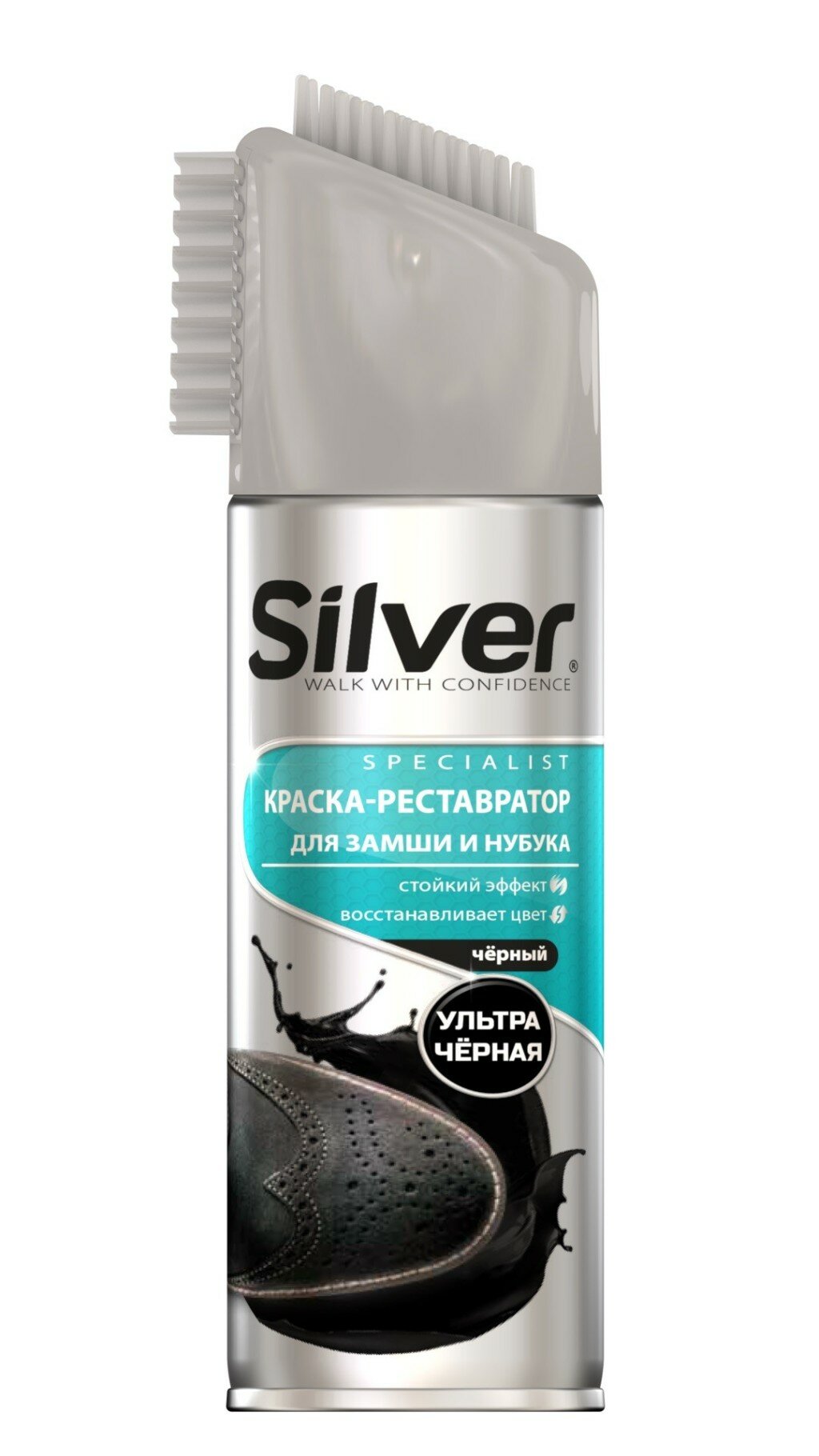 Набор из 3 штук Краска-реставратор для замши и нубука Silver Specialist 250мл, черный