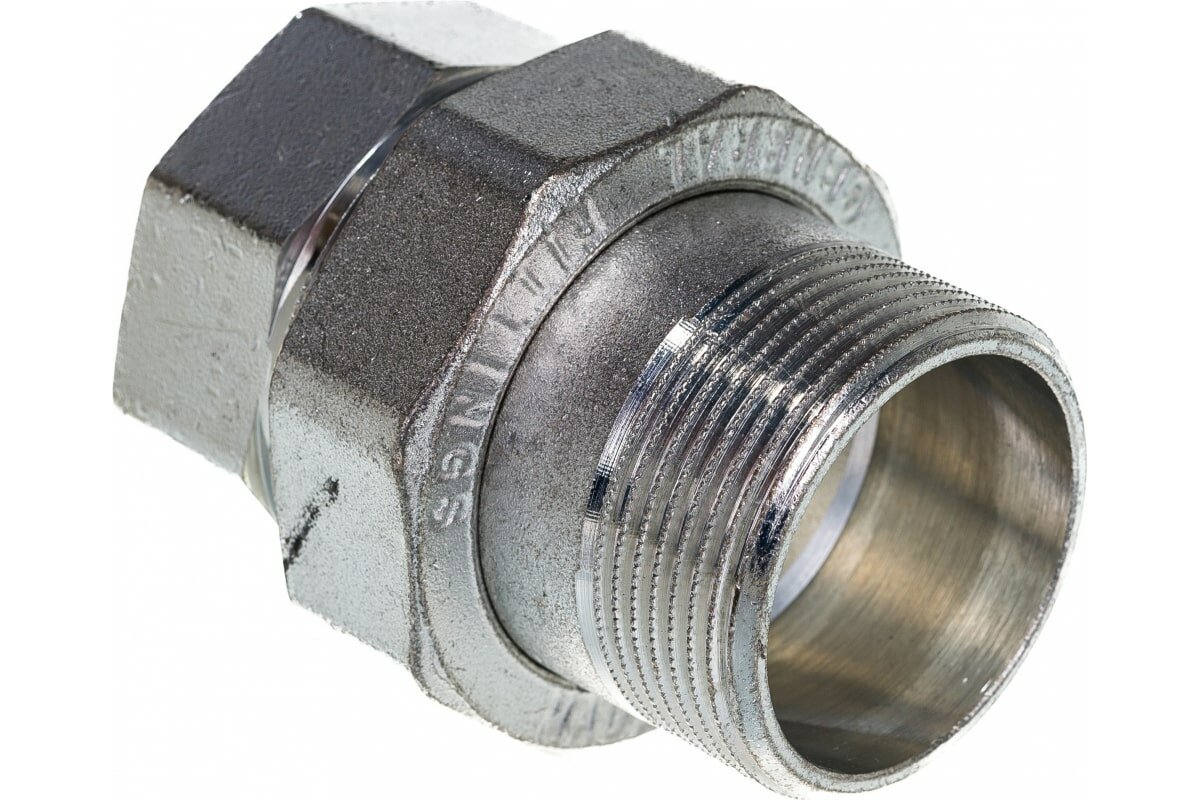 Elsen Сгон американка прямой НВ 1 1/2", 1 1/2" TIN латунь с плоским уплотнением