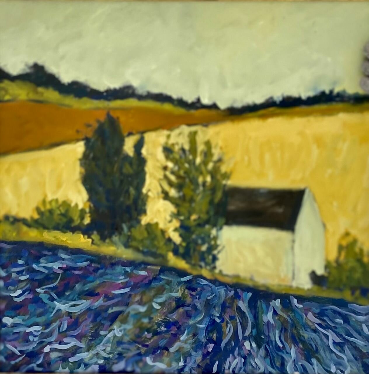 Прованс лавандовое поле и домик Картина маслом современный художник С. Петербург